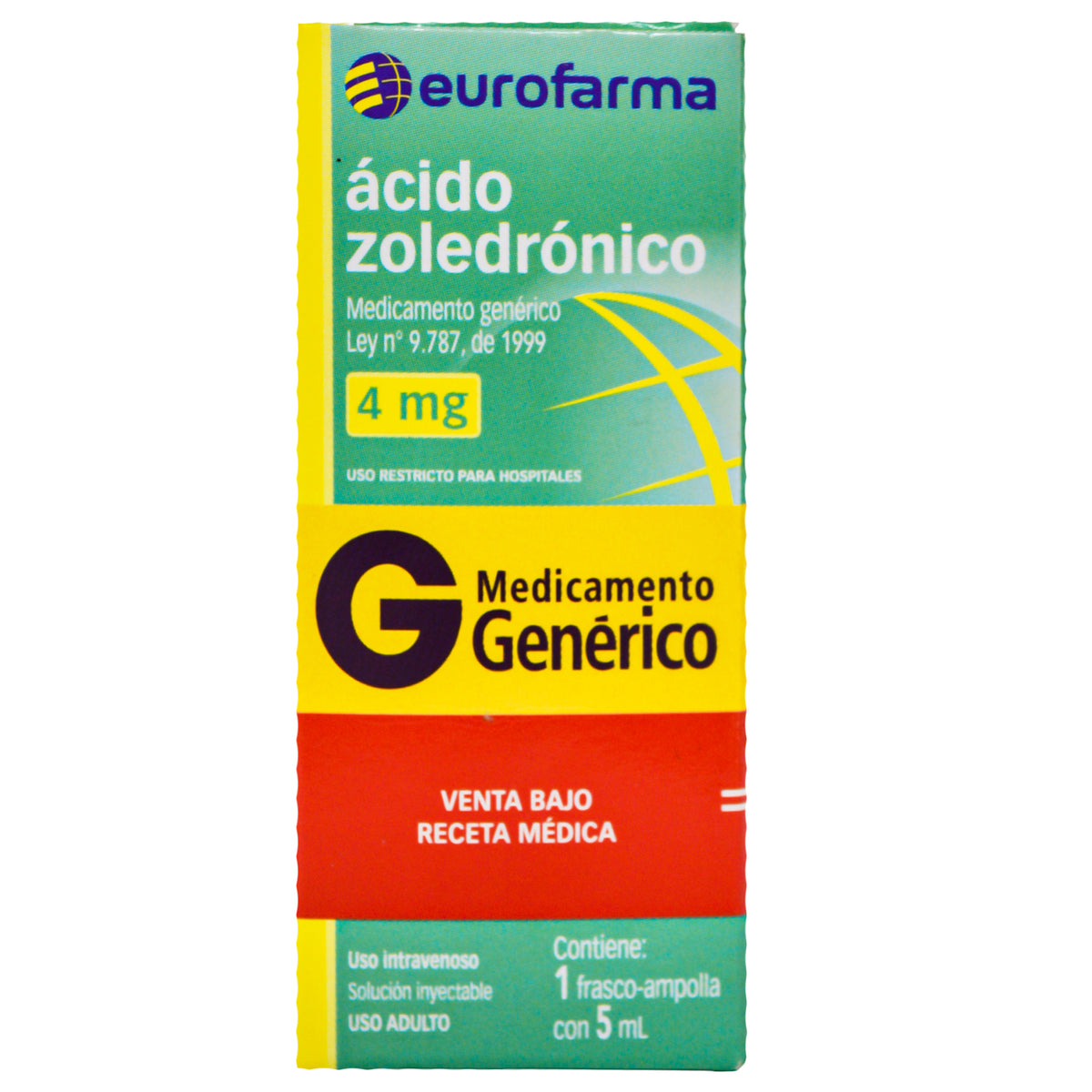 Acido Zoledronico 4Mg Eurofarma X 1 Ampolla / 5Ml— Farmacorp
