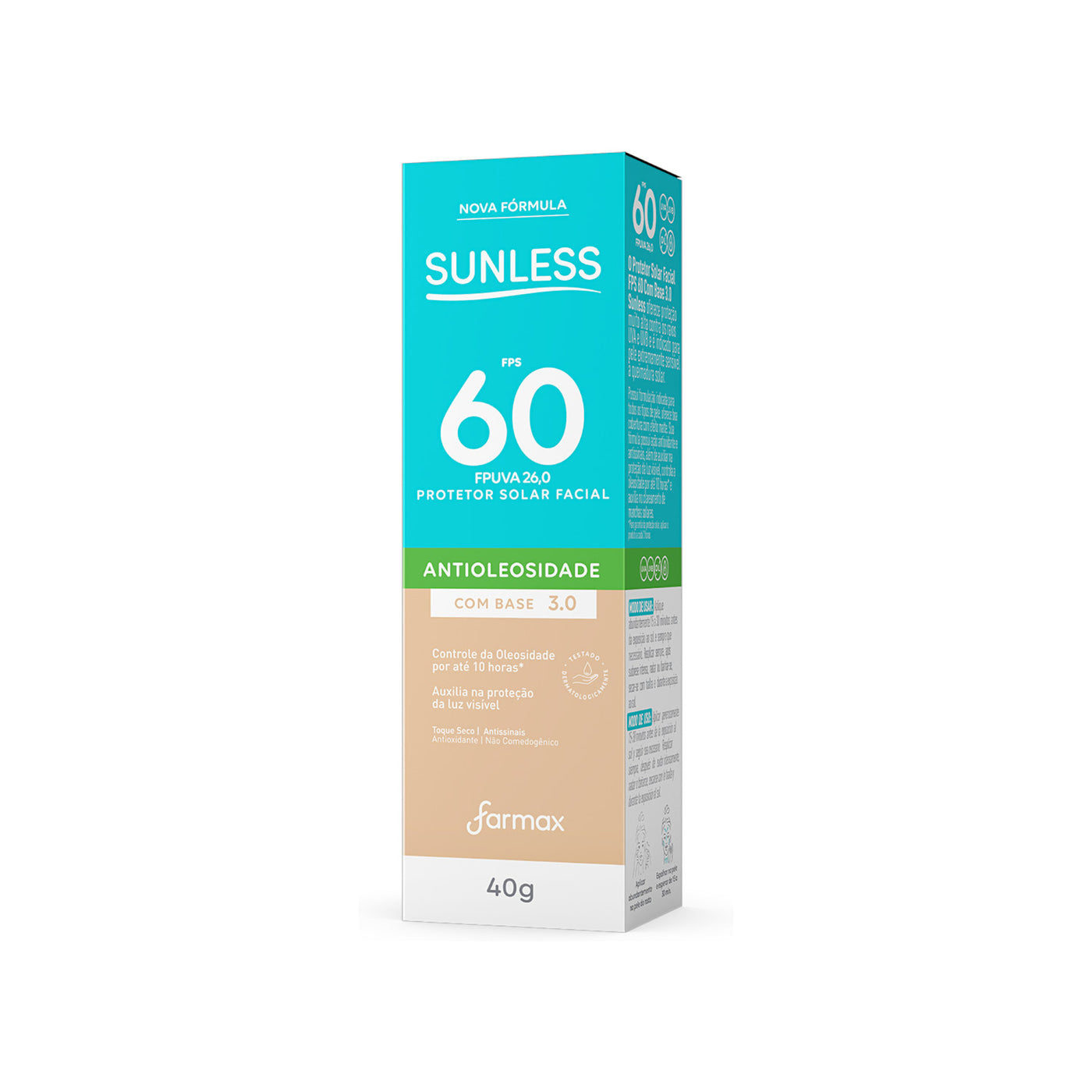 Farmax Sunless Facial FPS 60 Base 3.0 40g— Farmacorp