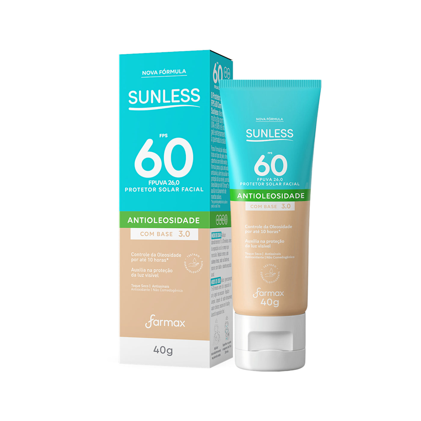 Farmax Sunless Facial FPS 60 Base 3.0 40g— Farmacorp