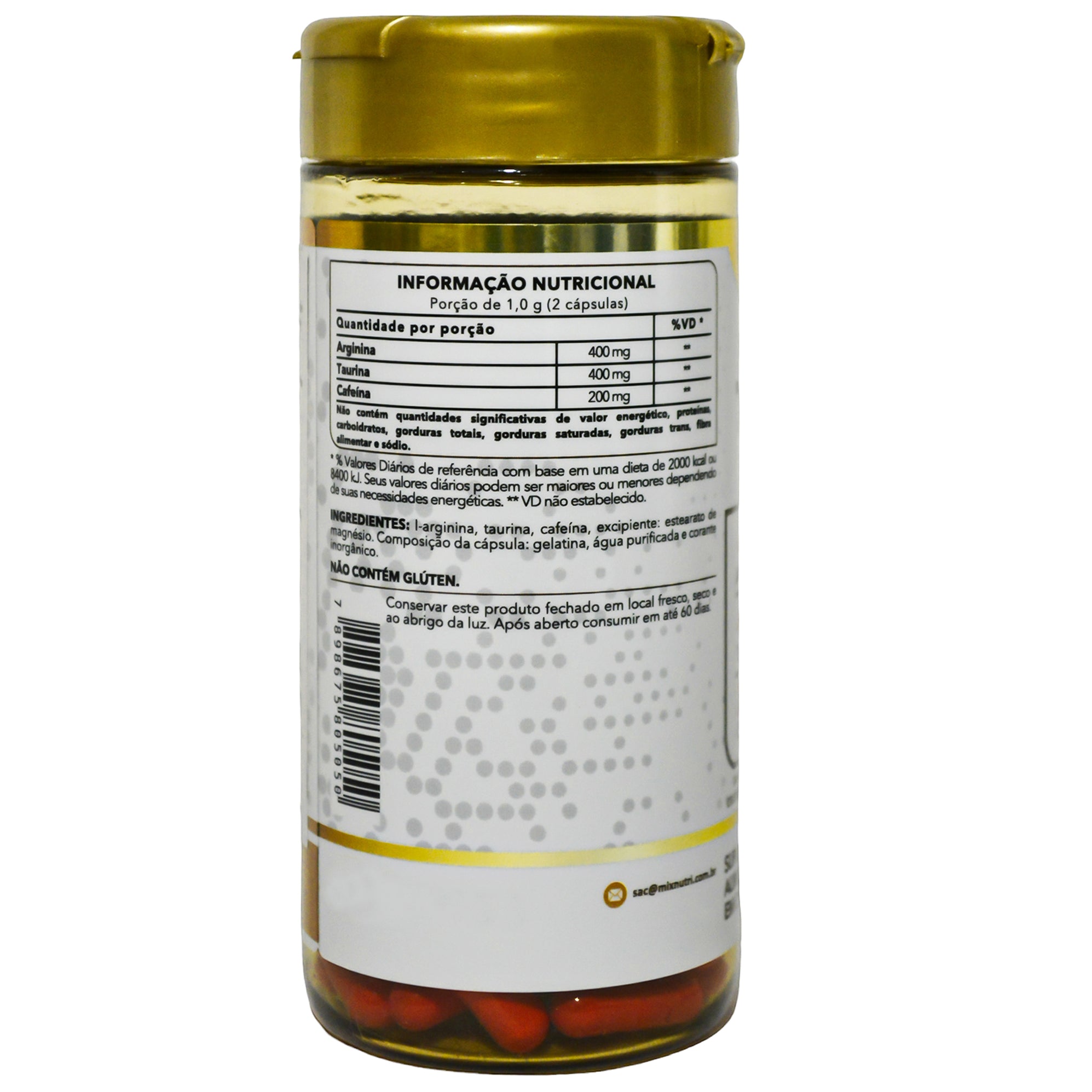 Mix Nutri Thermo Arginina Taurina Cafeina X 60 Capsulas— Farmacorp