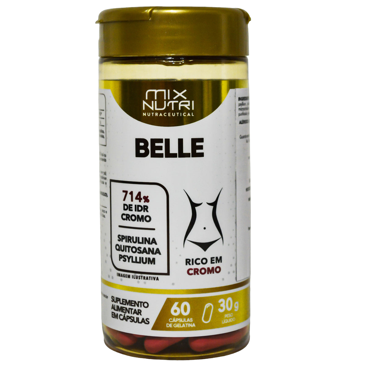 Mix Nutri Belle Espirulina Quitosana Psyllium X 60 Capsulas— Farmacorp