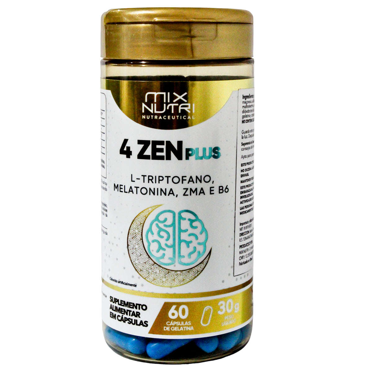 4 Zen Plus L Tripofano Melatonina Zma E B6 X 60 Capsulas— Farmacorp