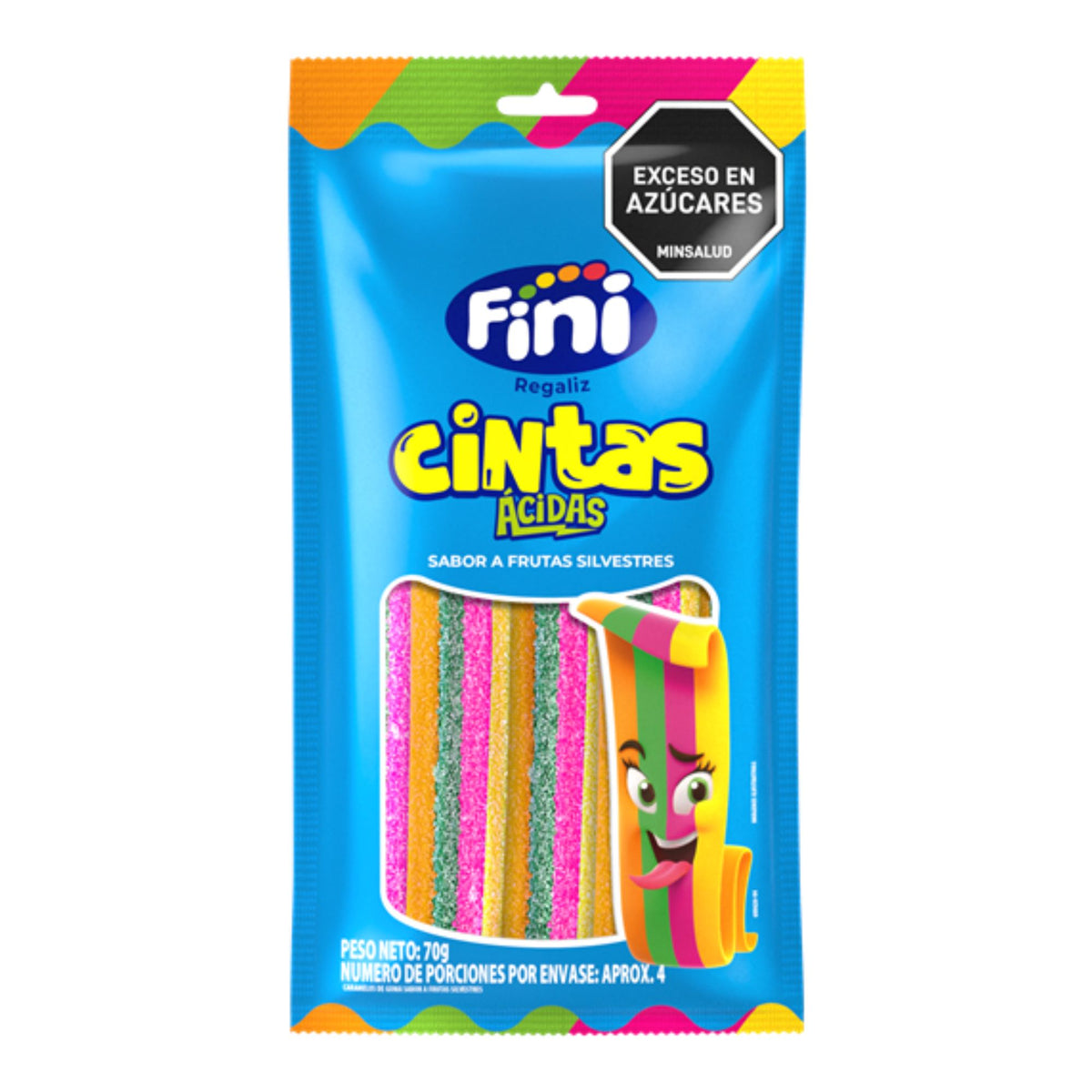 Fini Regaliz Cintas Acidas Frutas Silvestres X70g— Farmacorp