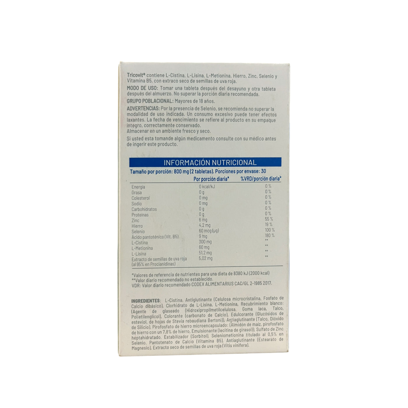 Suplemento Alimenticio Tricovit X Tableta— Farmacorp