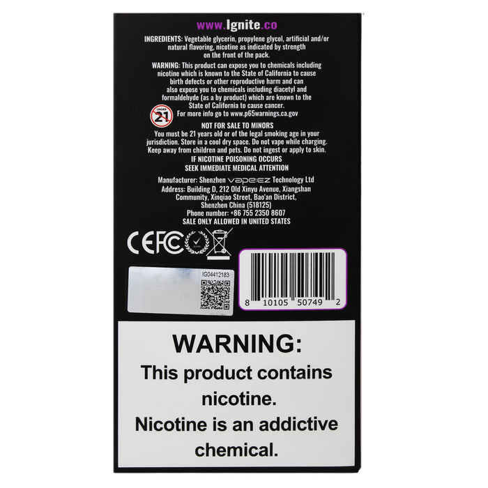 Ignite Vape Grape Ice 6000 Puffs— Farmacorp