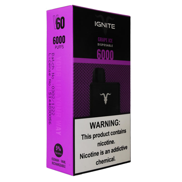 Ignite Vape Grape Ice 6000 Puffs— Farmacorp