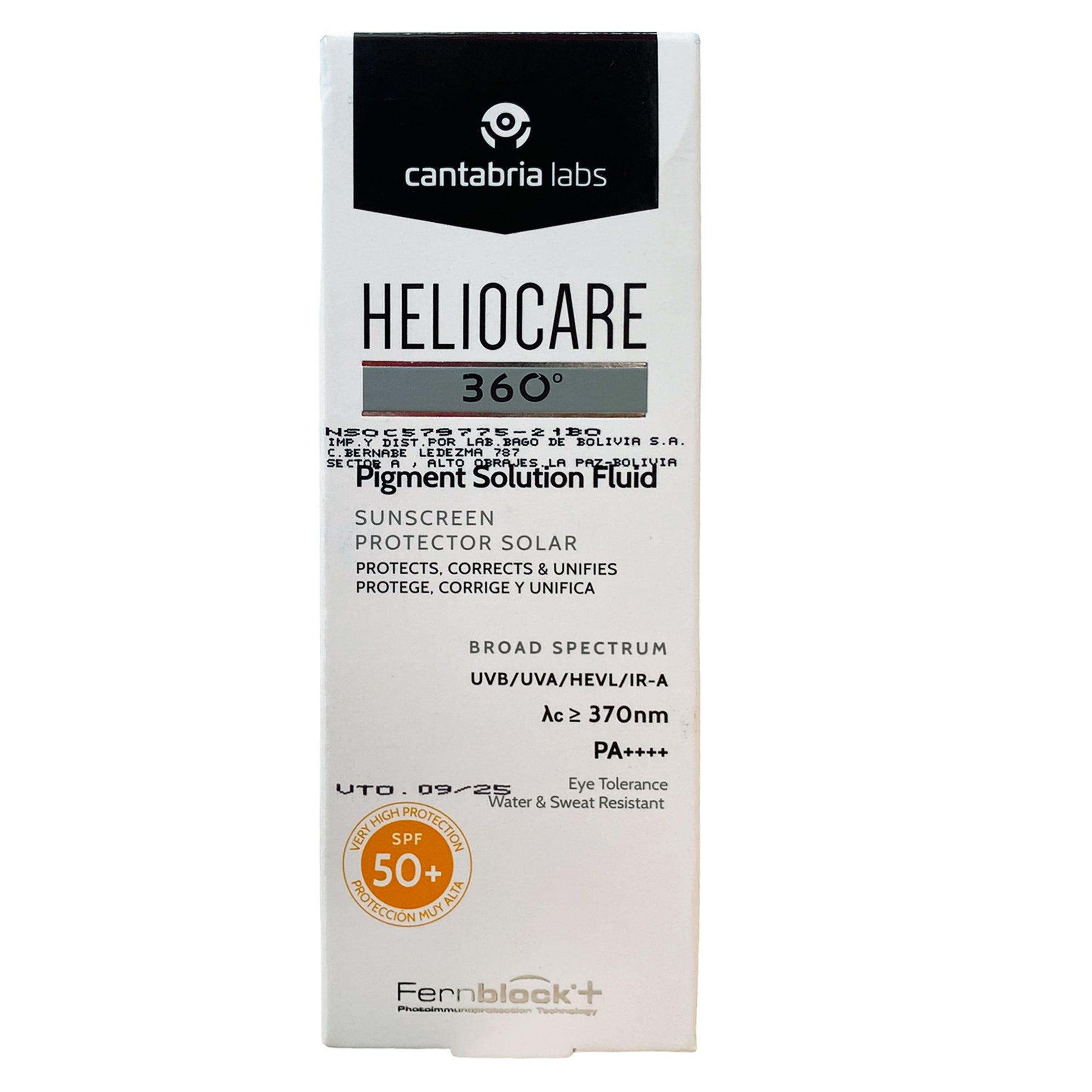 Heliocare 360 Protector Solar Spf50 Pigment Solution Fluid X 50Ml ...