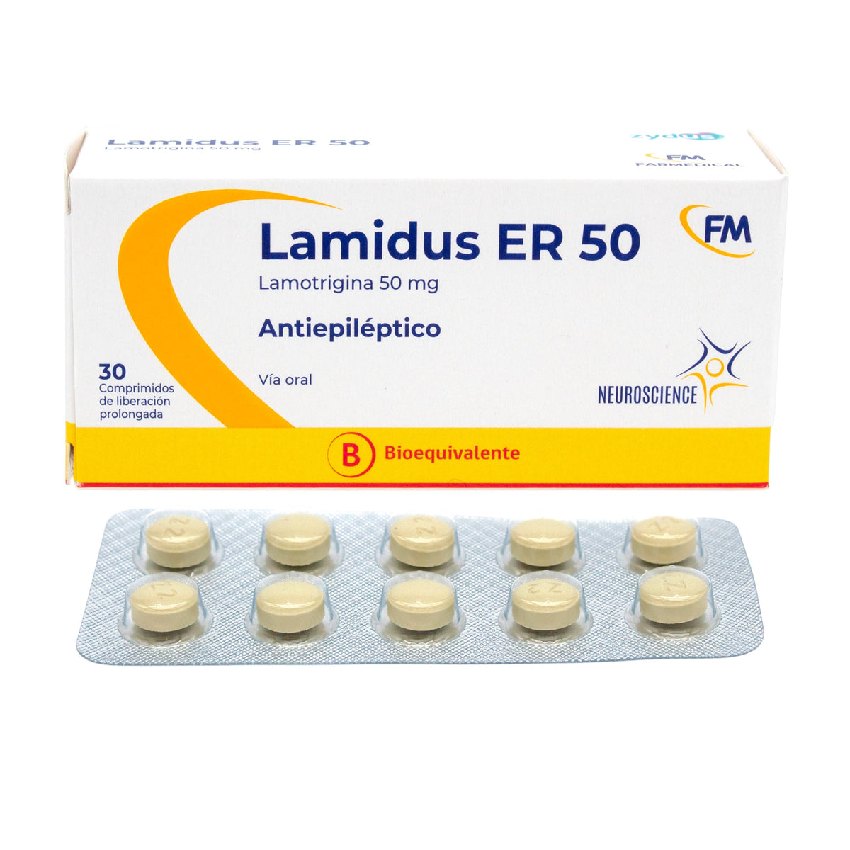 Lamidus Er Lamotrigina 50Mg X Comprimido De Liberación Prolongada ...