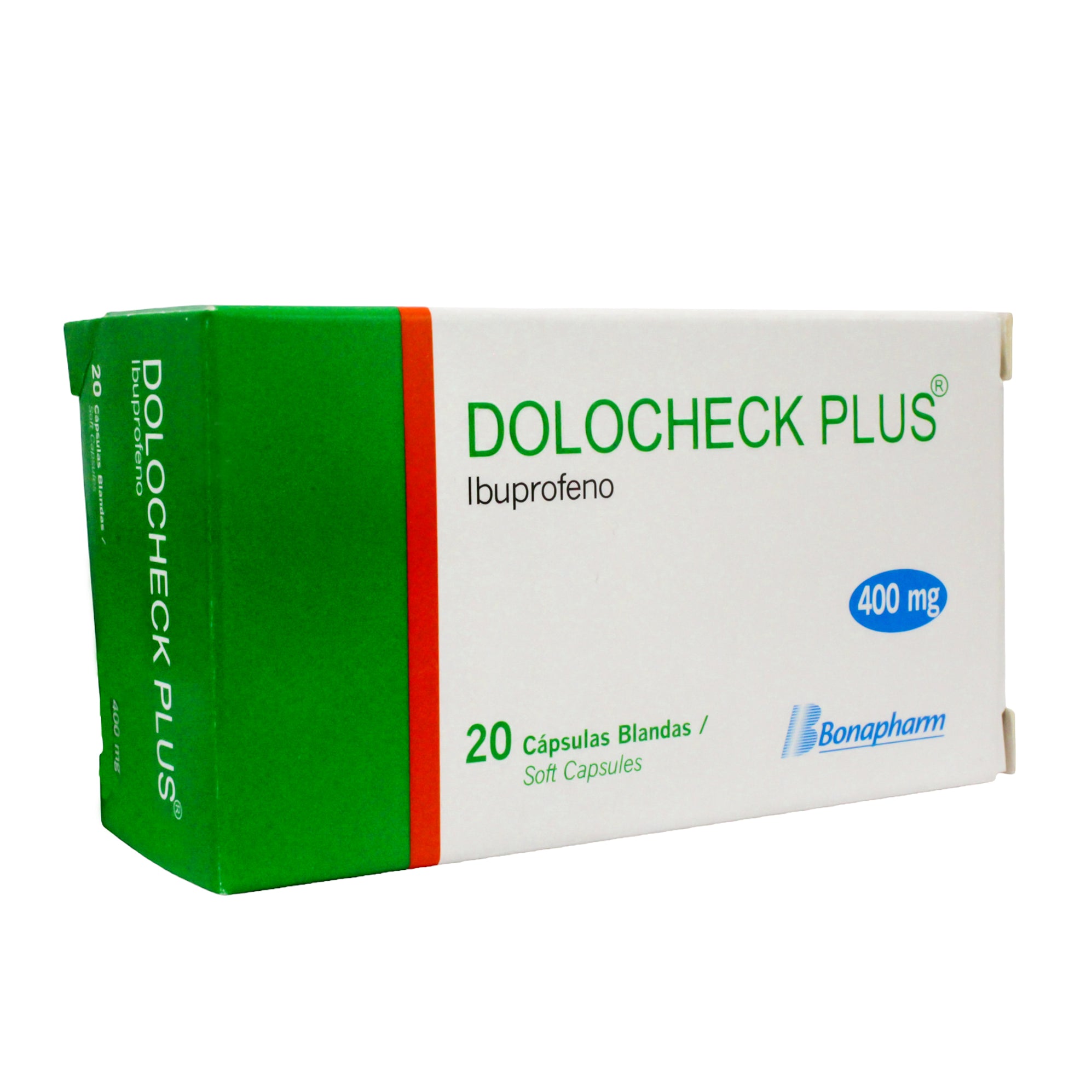 Dolocheck Plus 400Mg Ibuprofeno X Capsula Blanda— Farmacorp