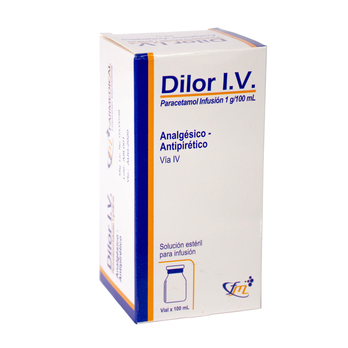 Dilor 1G Iv Paracetamol Infusionx 100Ml— Farmacorp