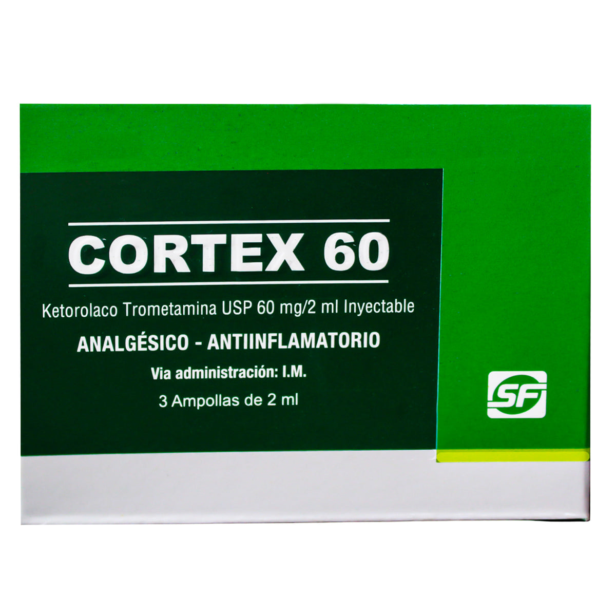 Cortex 60Mg Im X 3 Amp 2Ml Ketorolaco— Farmacorp