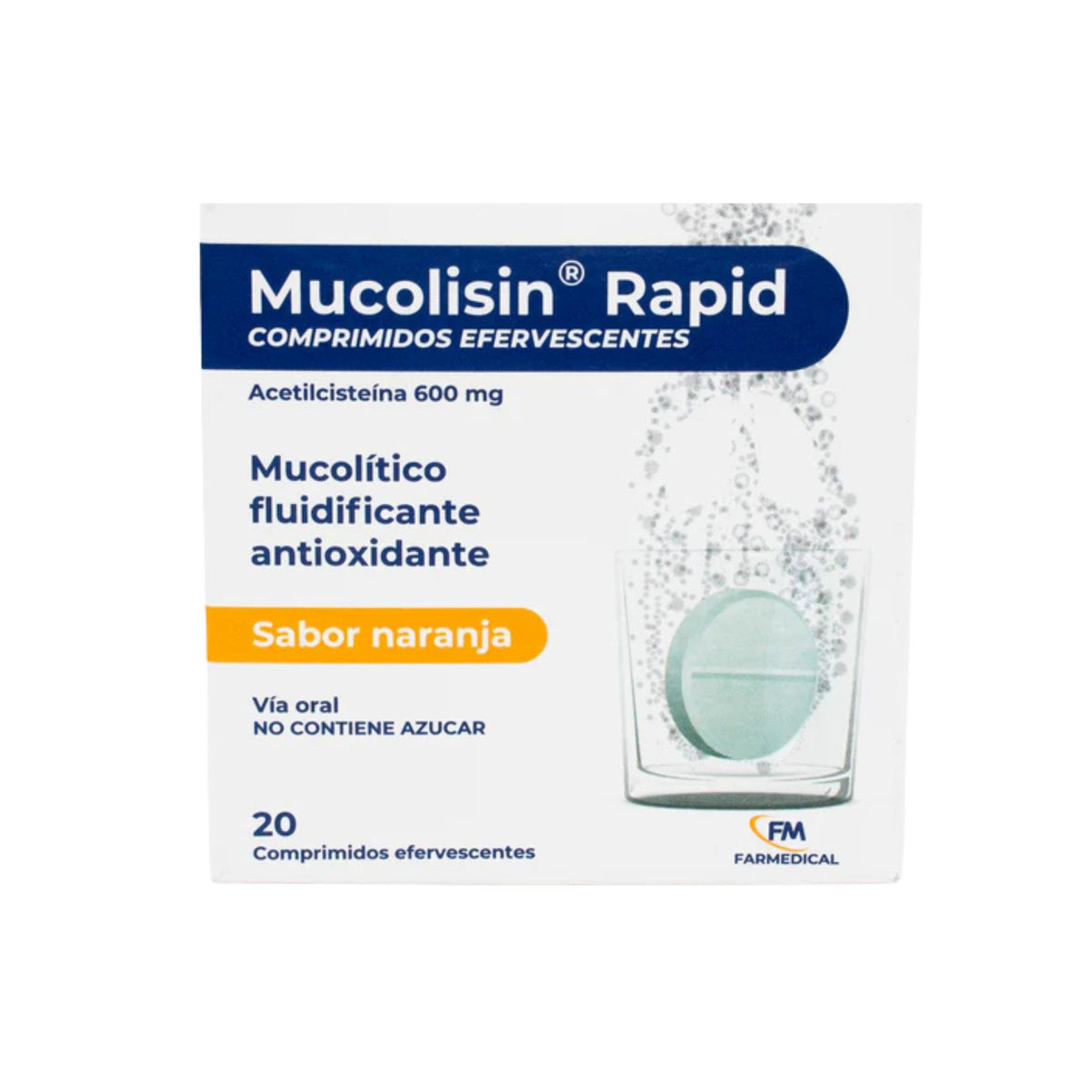 Mucolisin Rapid 600Mg X 20 Comp Eferv Acetilcisteina— Farmacorp