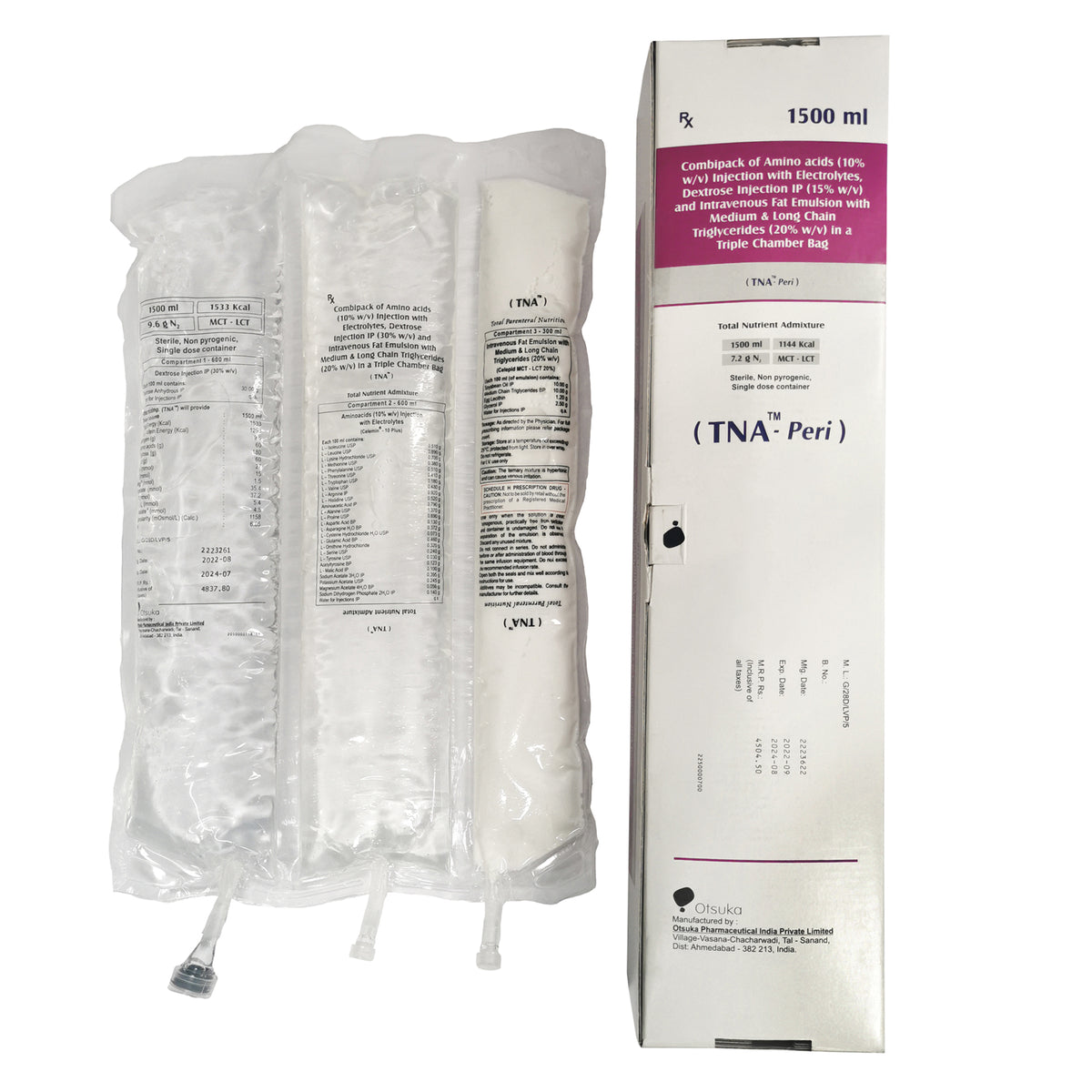 Tna Peri Nutricion Parenteral Iv Emulsion X 1500Ml— Farmacorp