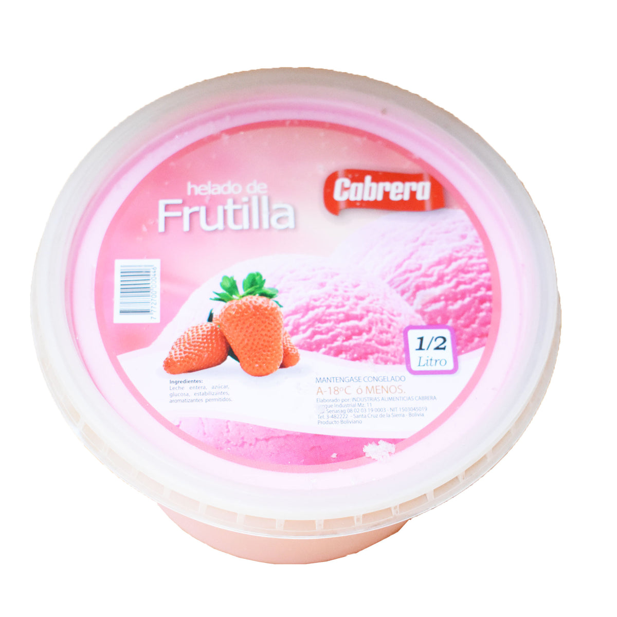 Cabrera Frutilla Helado X 1 L— Farmacorp