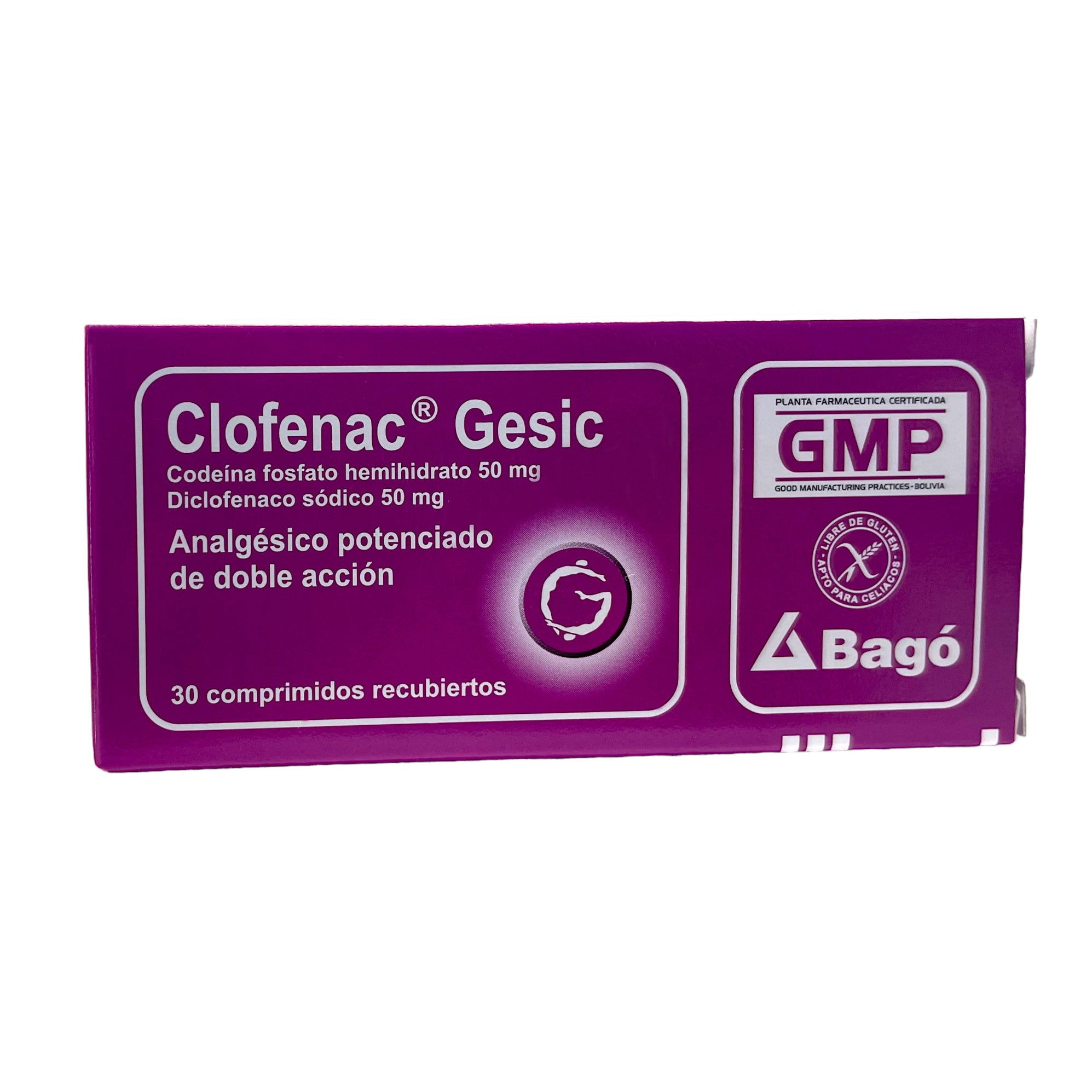 Clofenac Gesic Diclofenaco 50Mg Y Codeina 50Mg X Tableta— Farmacorp